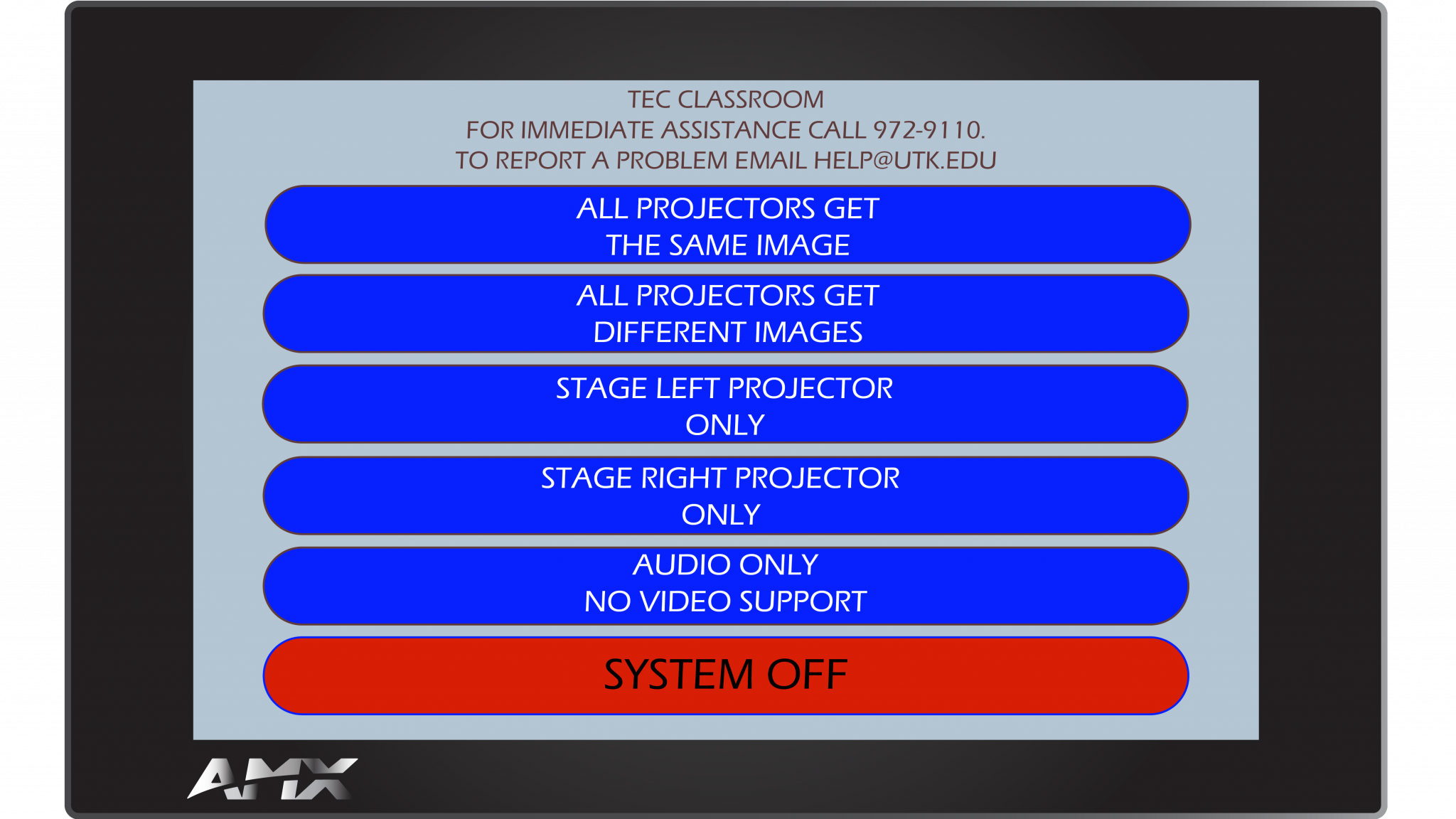 Large Classrooms and Lecture Hall Control Panels | Classroom Technology ...